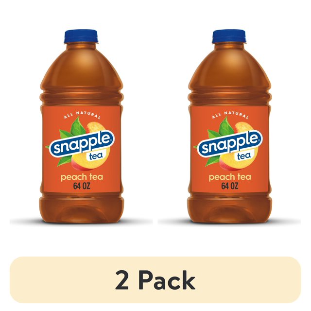 (2 pack) Snapple Natural Peach, Bottled Tea Drink, 64 fl oz - Walmart.com