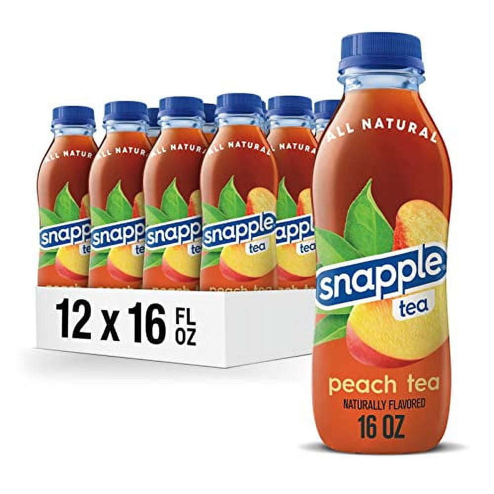 Snapple Peach Tea, 16 fl oz, Recycled Plastic Bottle, Pack of 12 - Walmart.com