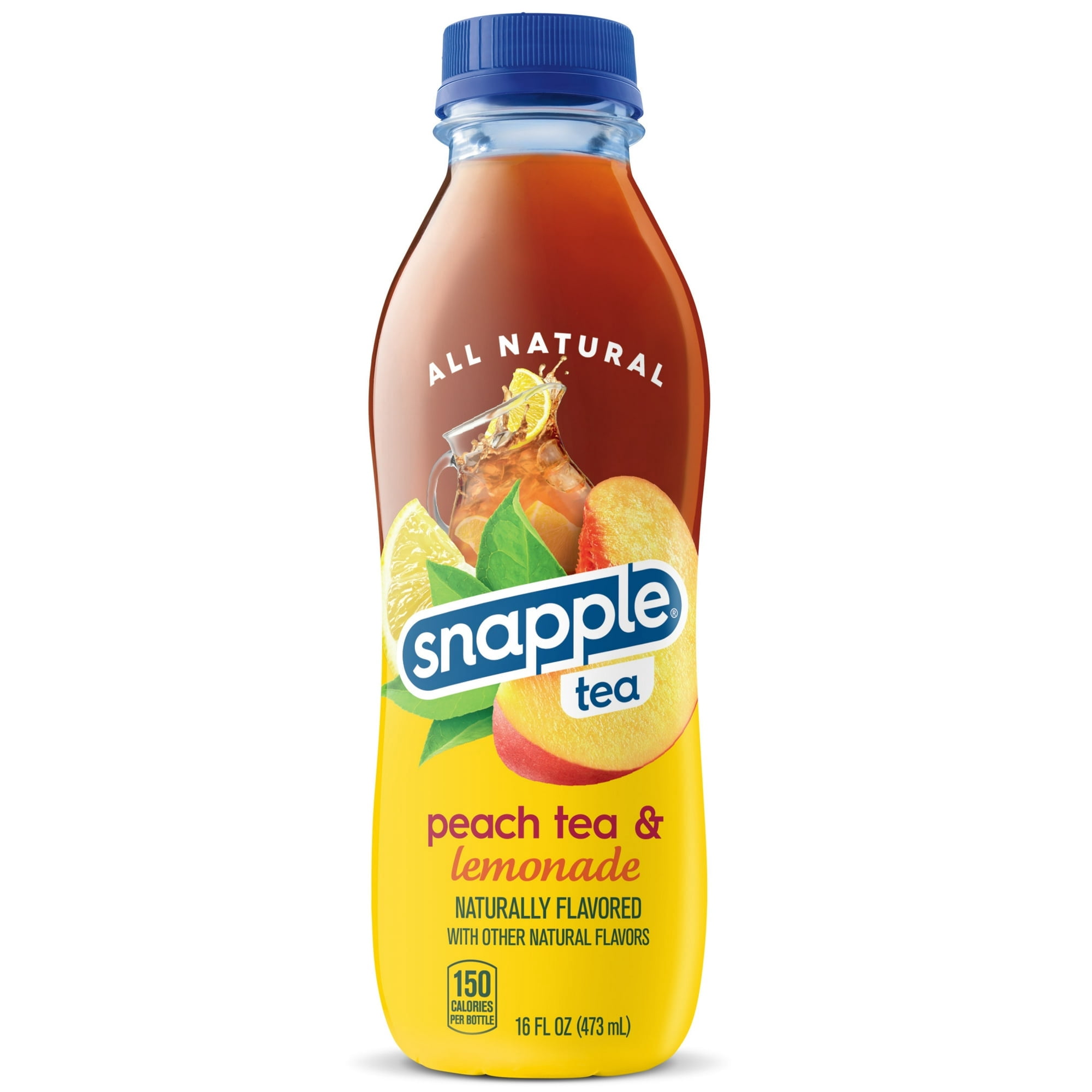 Snapple Peach Tea & Lemonade, 16 fl oz, 2 Pack Bottles - Walmart.com