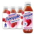 Snapple Zero Sugar, Sweet Raspberry Iced Tea, Low Calorie, 16 fl oz, 6 ...