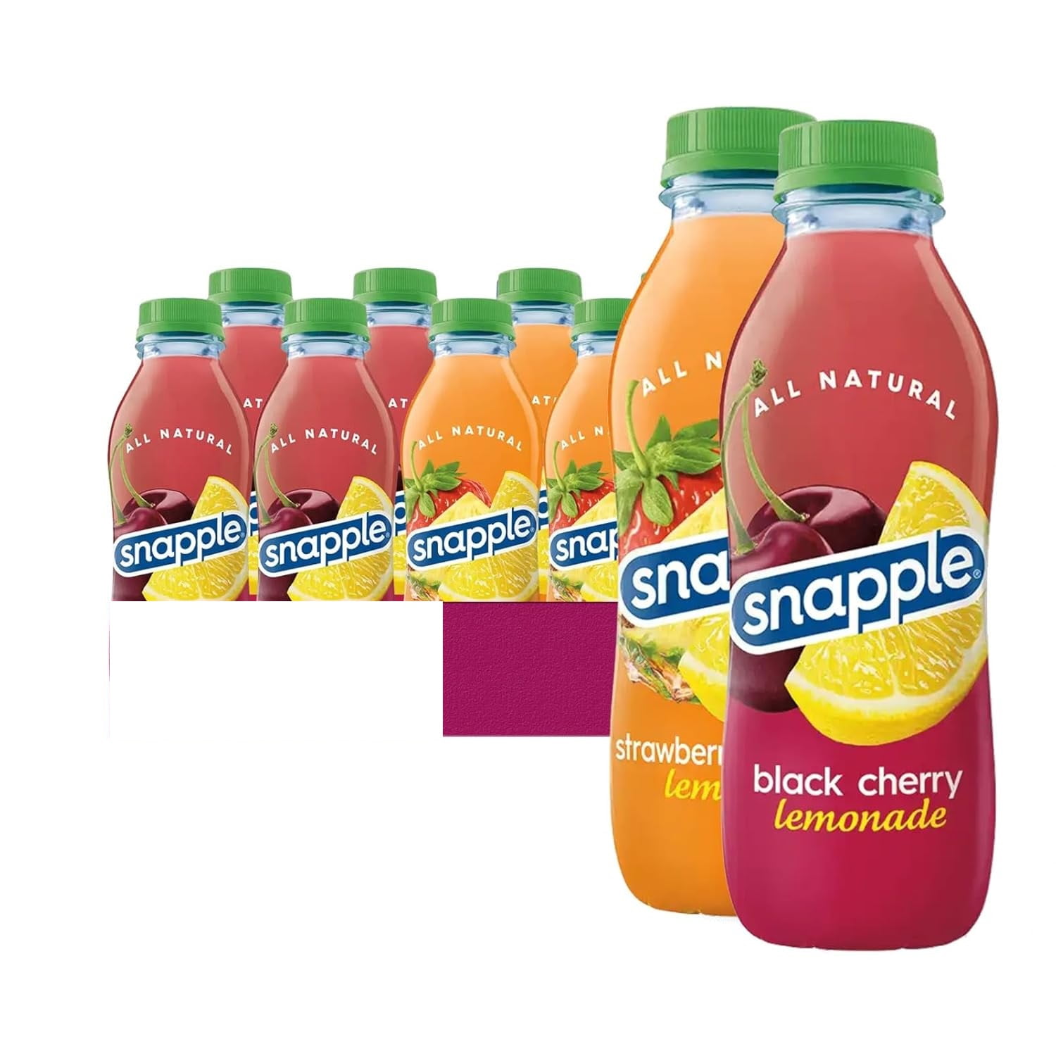 Snapple Strawberry-Pineapple + Black Cherry All Natural Fruit Juice ...