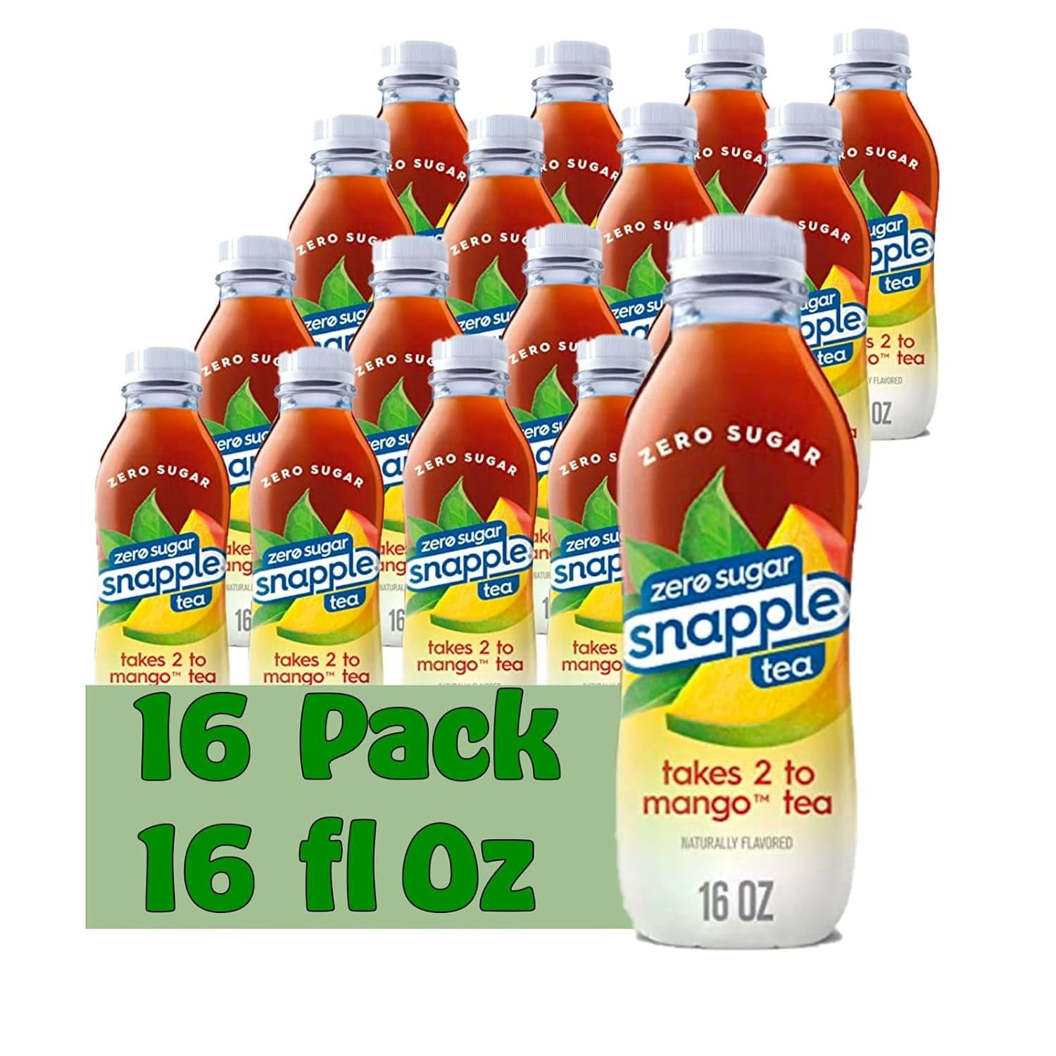 Snapple Zero Sugar Takes To Mango All Natural Fruit Juice Drink, 16 fl ...