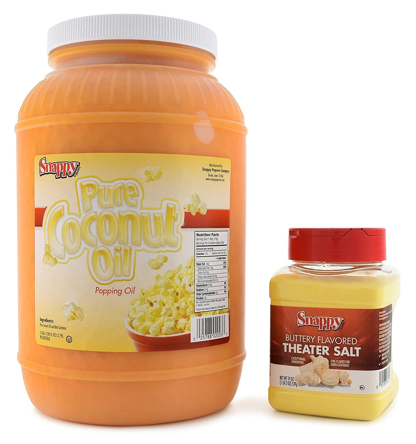 Snappy Butter Flavored Popcorn Kit, Pure Colored Coconut Oil, Buttery ...