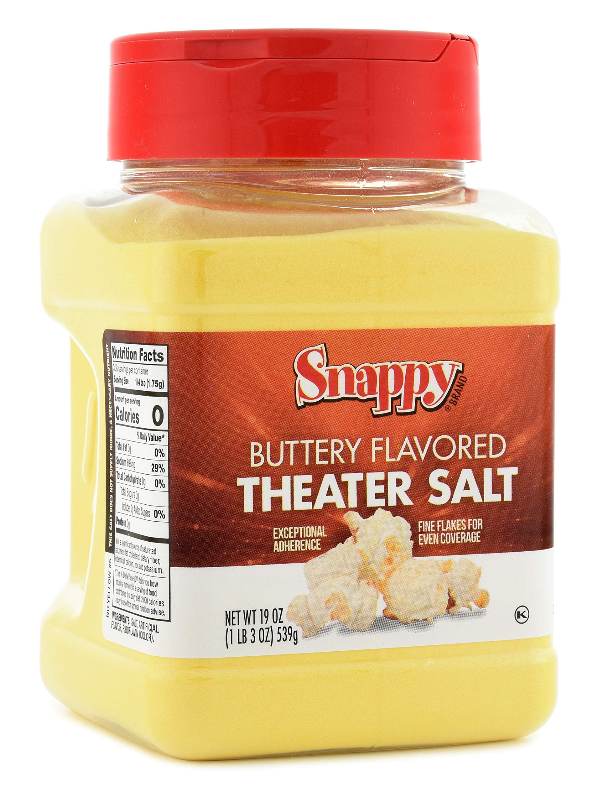 Snappy Buttery Flavored Theater MFF30 Popcorn Salt, 19 Ounce - Walmart.com