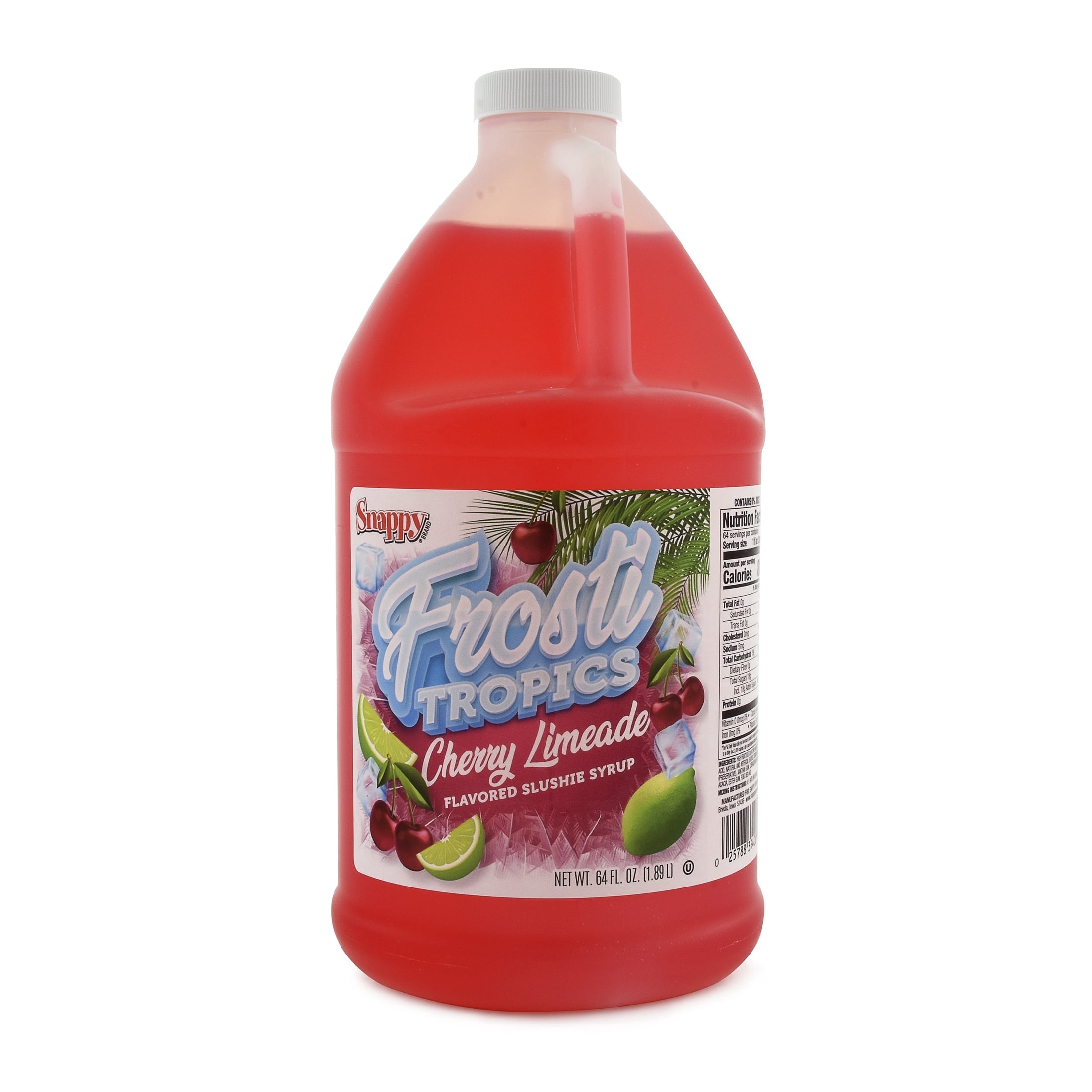 Snappy, Slush Drink Mix, Cherry Limeade 1/2 Gallon, Tropical Flavor ...