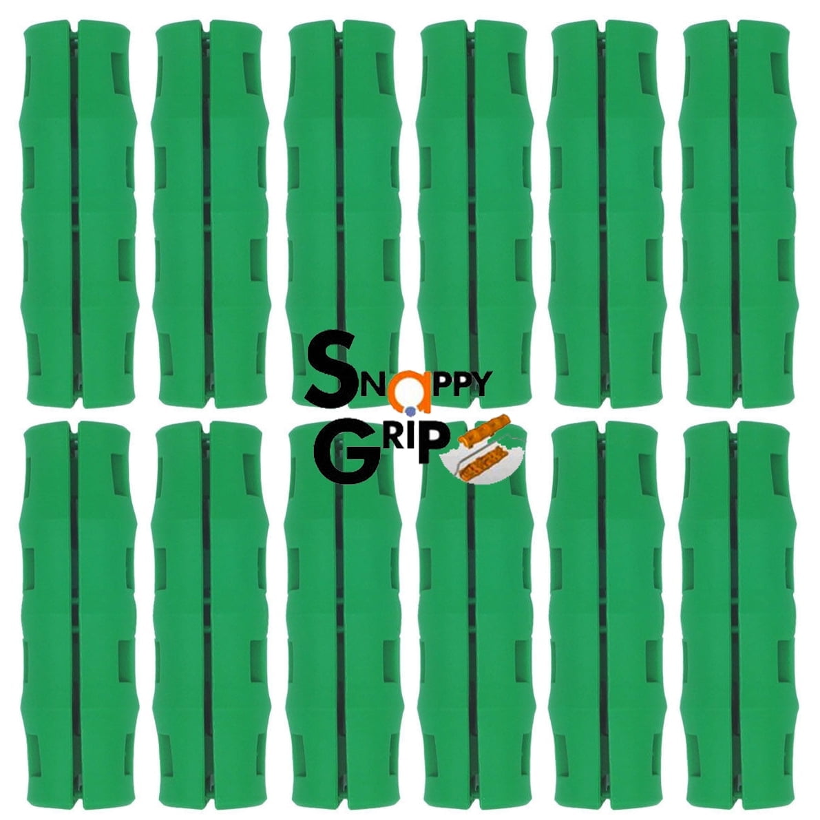 Snappy Grip Green Ergonomic Replacement Bucket Handles Dozen 12 Handles ...