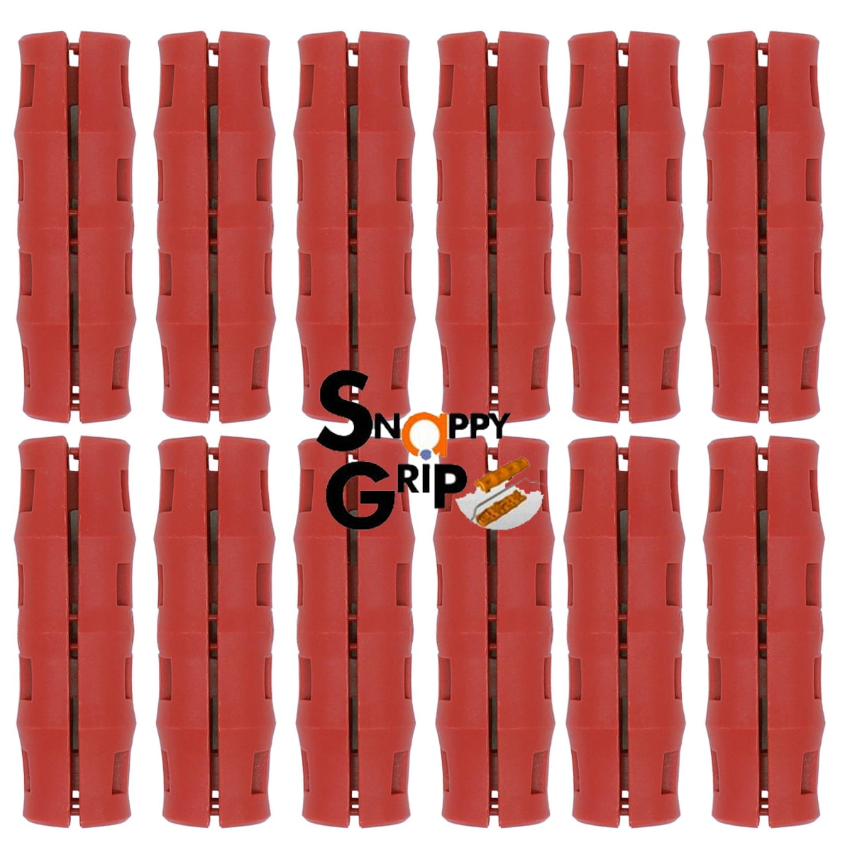 Snappy Grip Red Ergonomic Replacement Bucket Handles Dozen 12 Handles ...