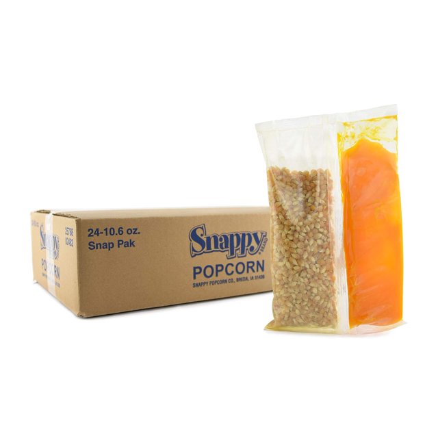 Snappy Snap-Paks, Yellow Popcorn Packs for 8 oz Popcorn Machine with ...