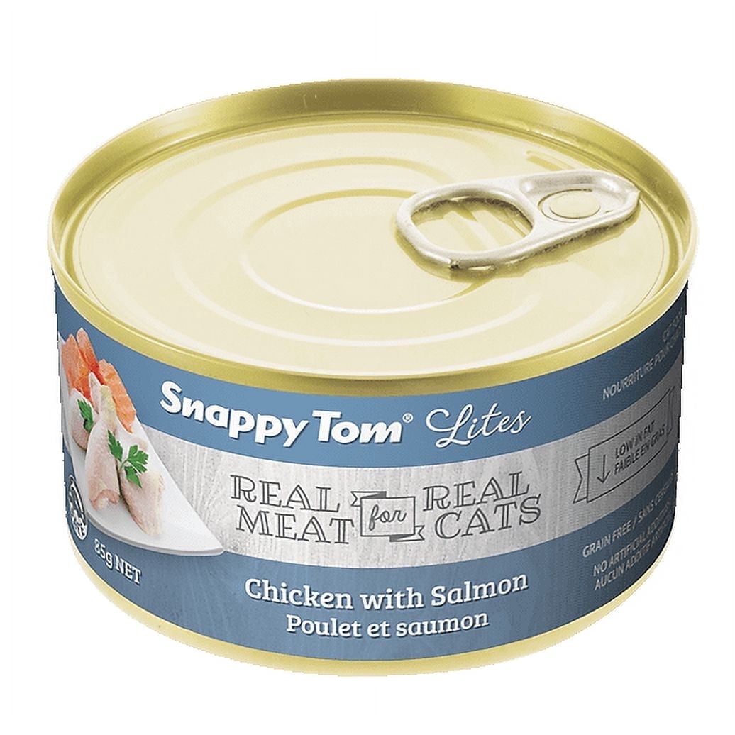 Snappy Tom Lites Healthy Cat Food, Chicken with Salmon, High Protein ...