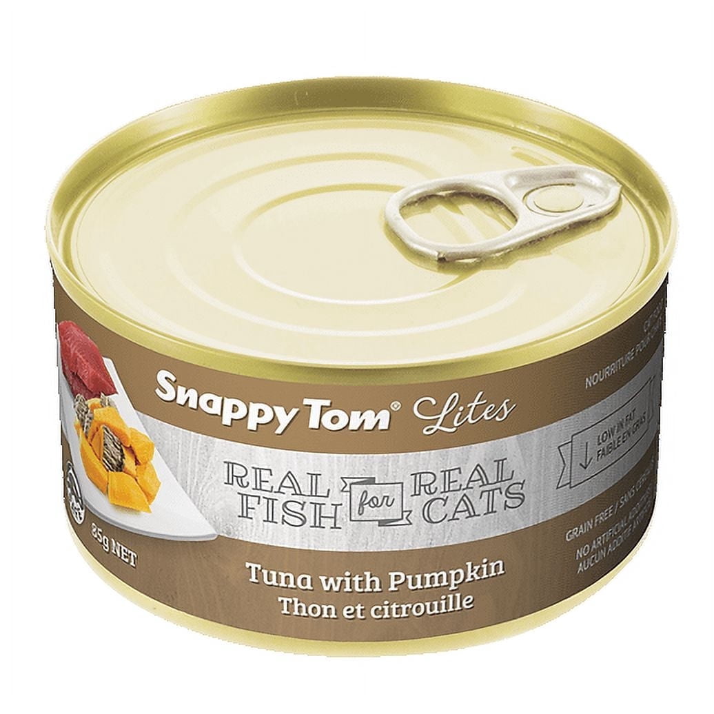 Snappy Tom Lites Tuna with Pumpkin Wet Cat Food, 3 oz cans, 24 Count ...
