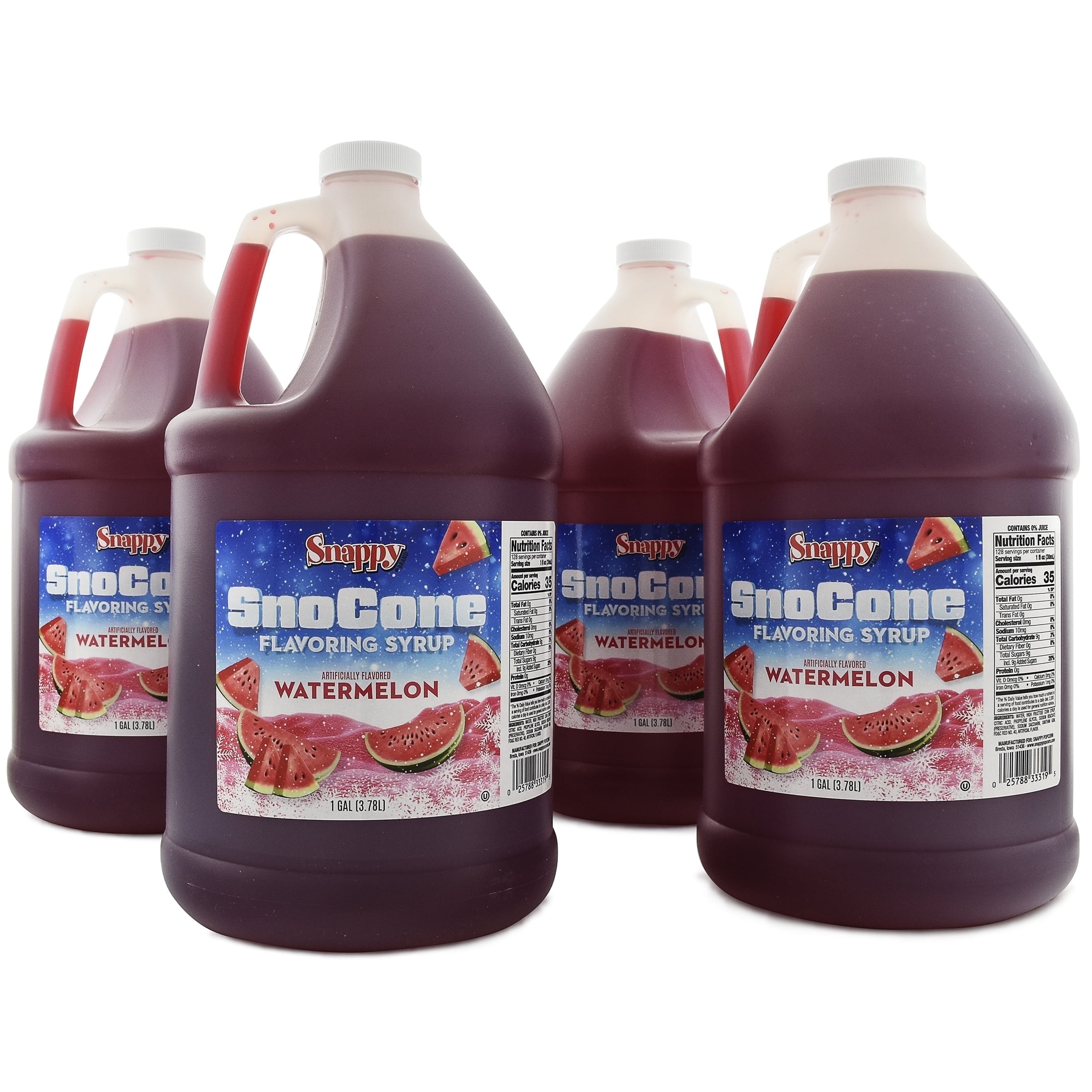 Snappy Watermelon Sno Cone Syrup, Flavored Syrup for Shaved Ice, 1 ...