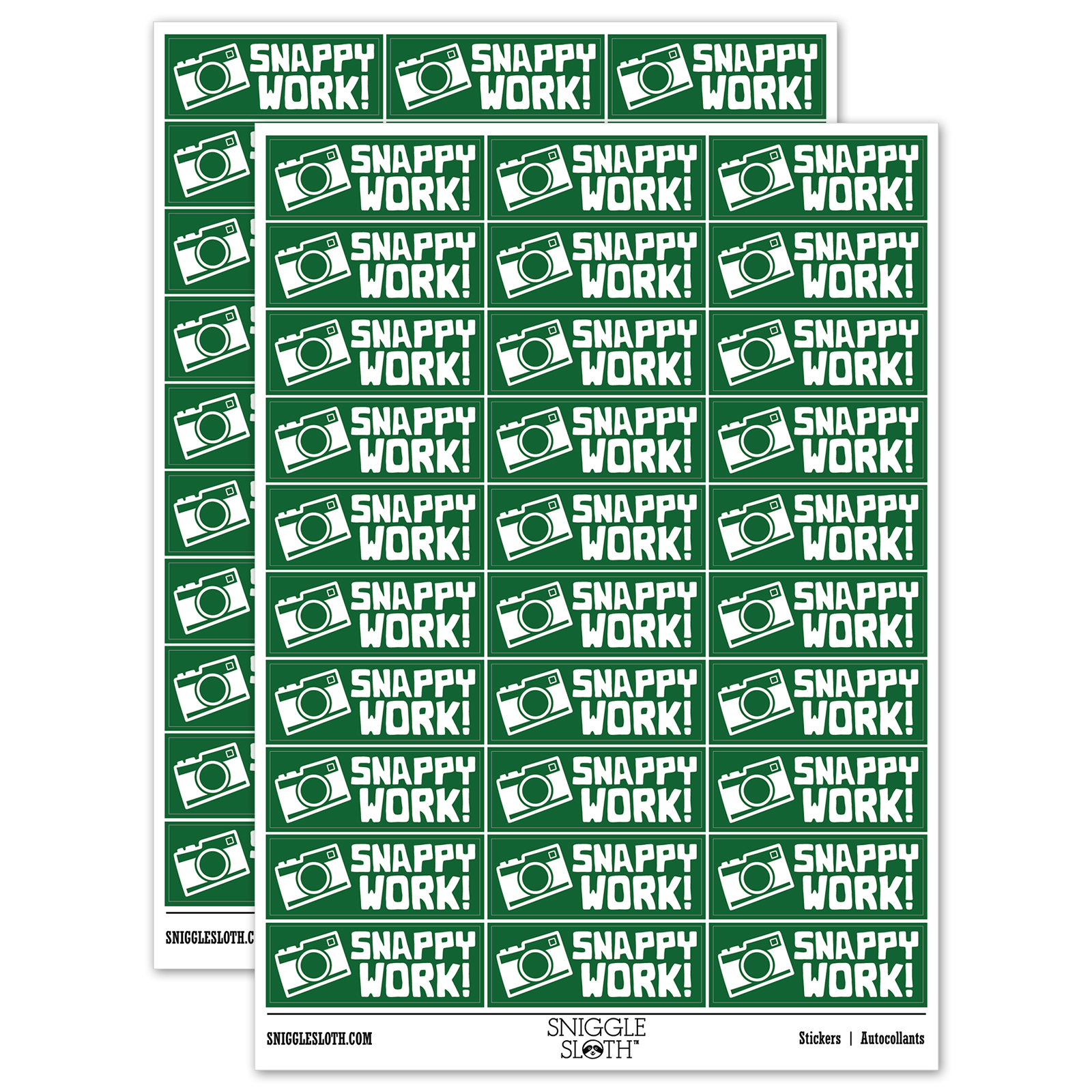 Snappy Work Camera Teacher Student School Sticker Set - Dark Green ...