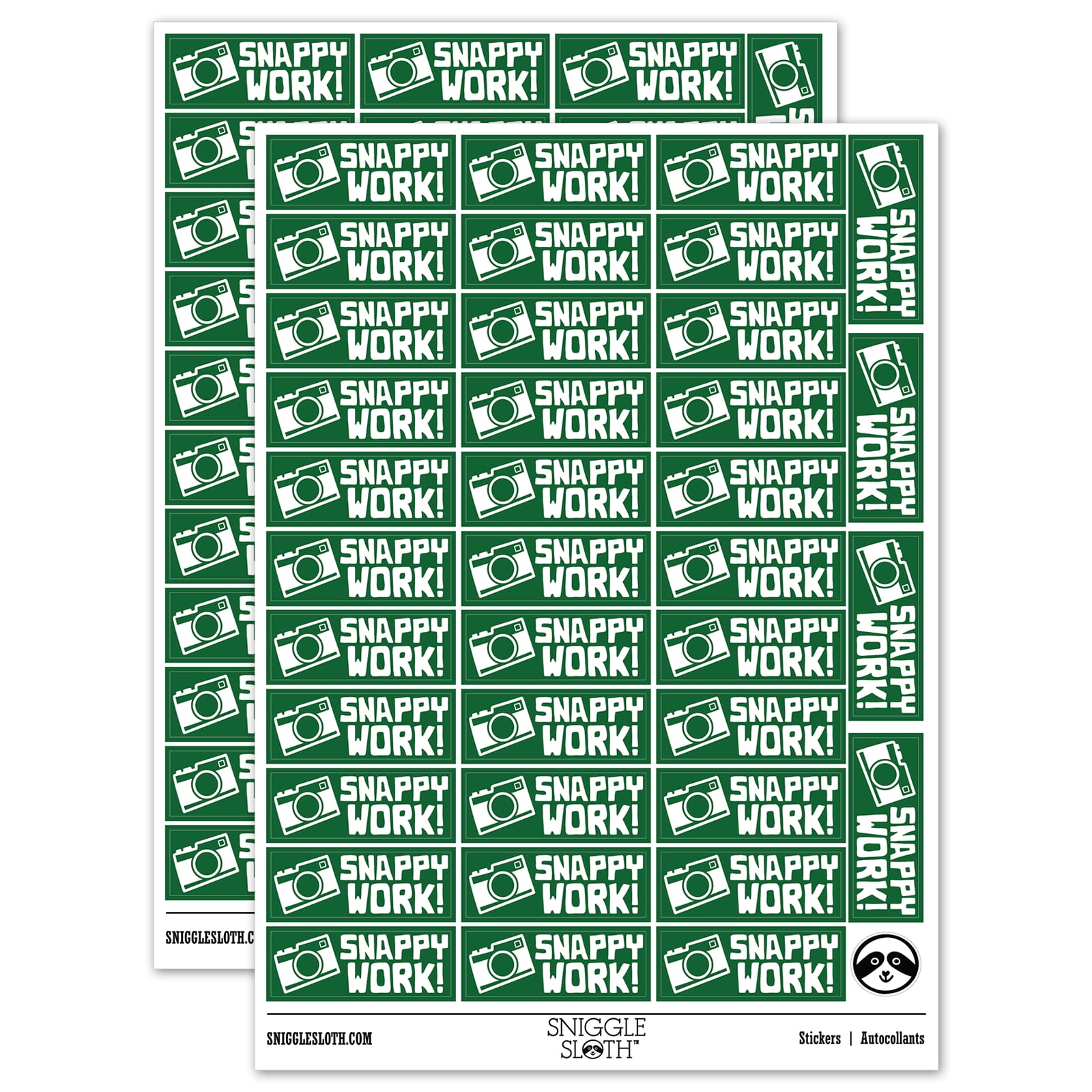 Snappy Work Camera Teacher Student School Sticker Set - Dark Green ...