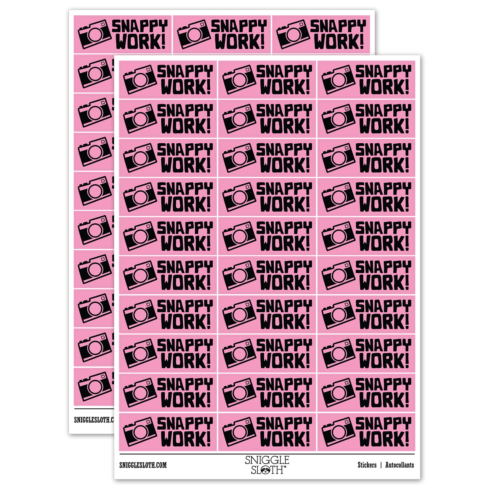 Snappy Work Camera Teacher Student School Sticker Set - Light Pink ...