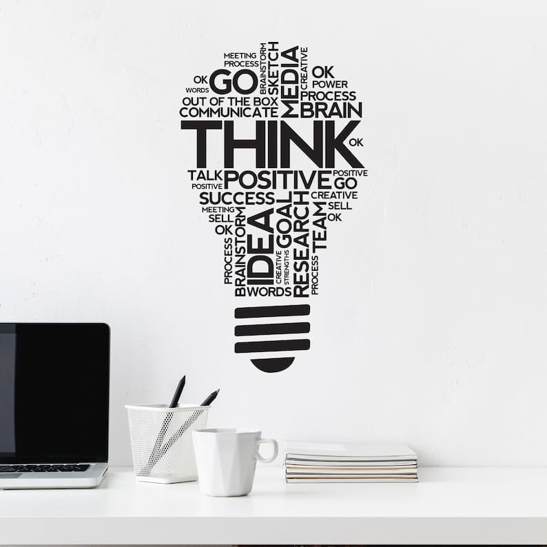 SnappySticker Bulb Wall Sticker PVC Vinyl Easy to Stick 27 X 47 ...