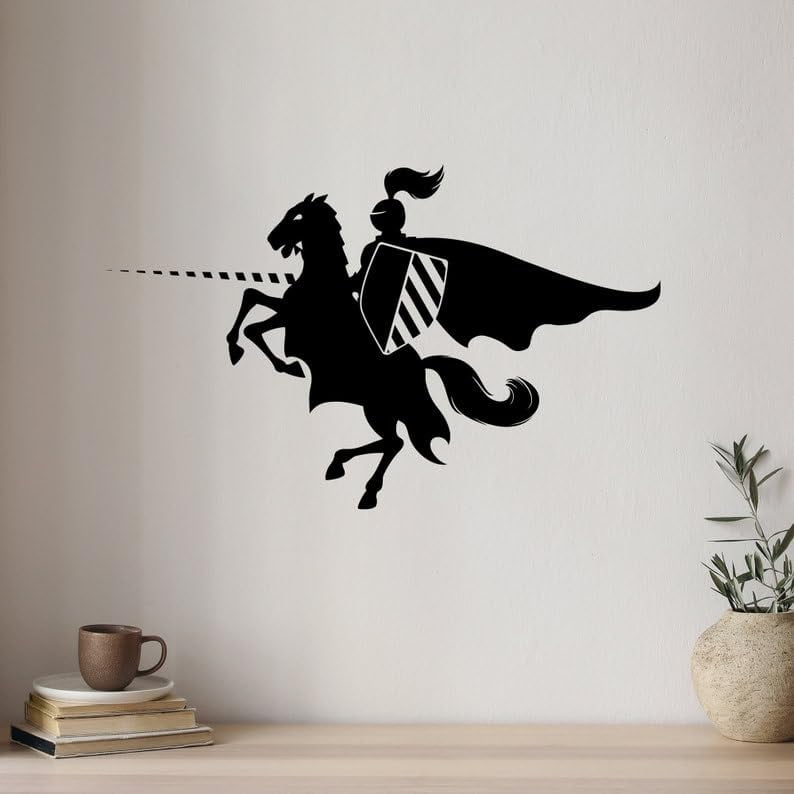SnappySticker Medieval Knight Wall Sticker PVC Vinyl Easy to Stick 27 X ...