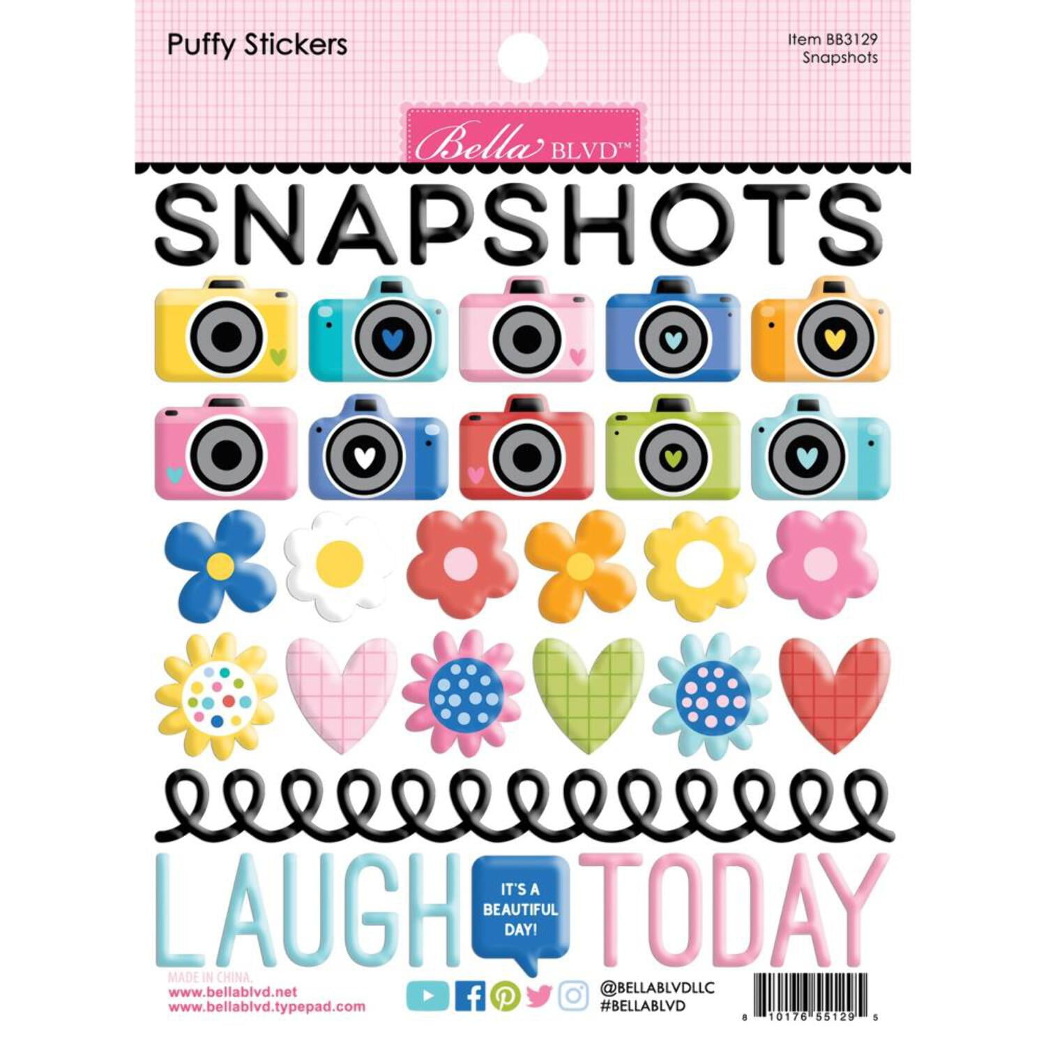Bella Blvd Puffy Stickers-Snapshots - Walmart.com