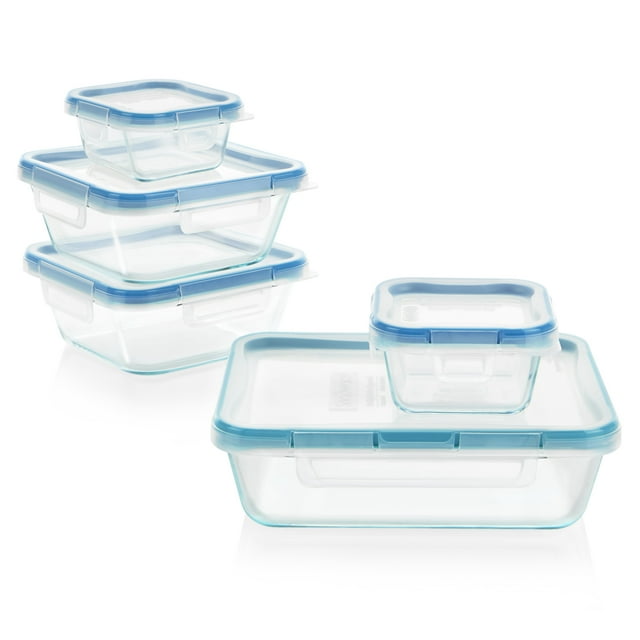 Snapware 10-Piece Microwave Safe Food Storage Container Set with Lids ...