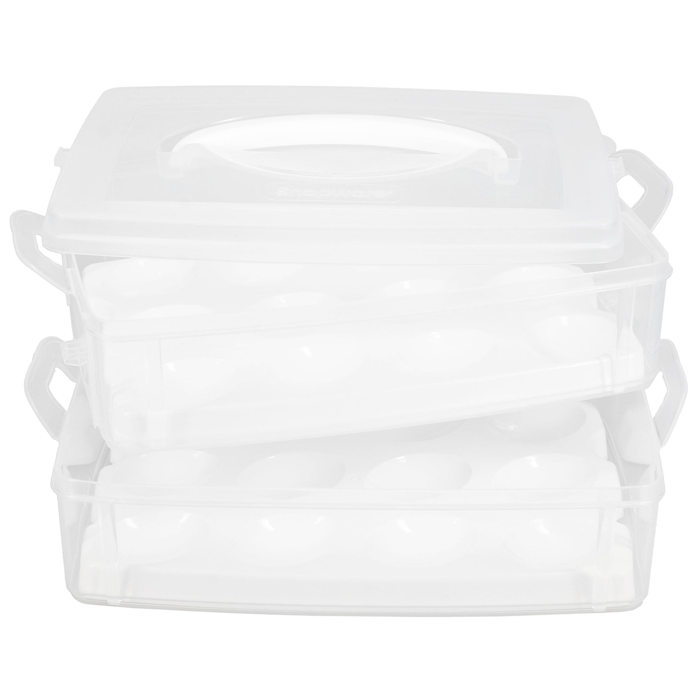 Snapware Large 2-Layer Snap 'N Stack BPA-Free Plastic Egg Holder Food ...