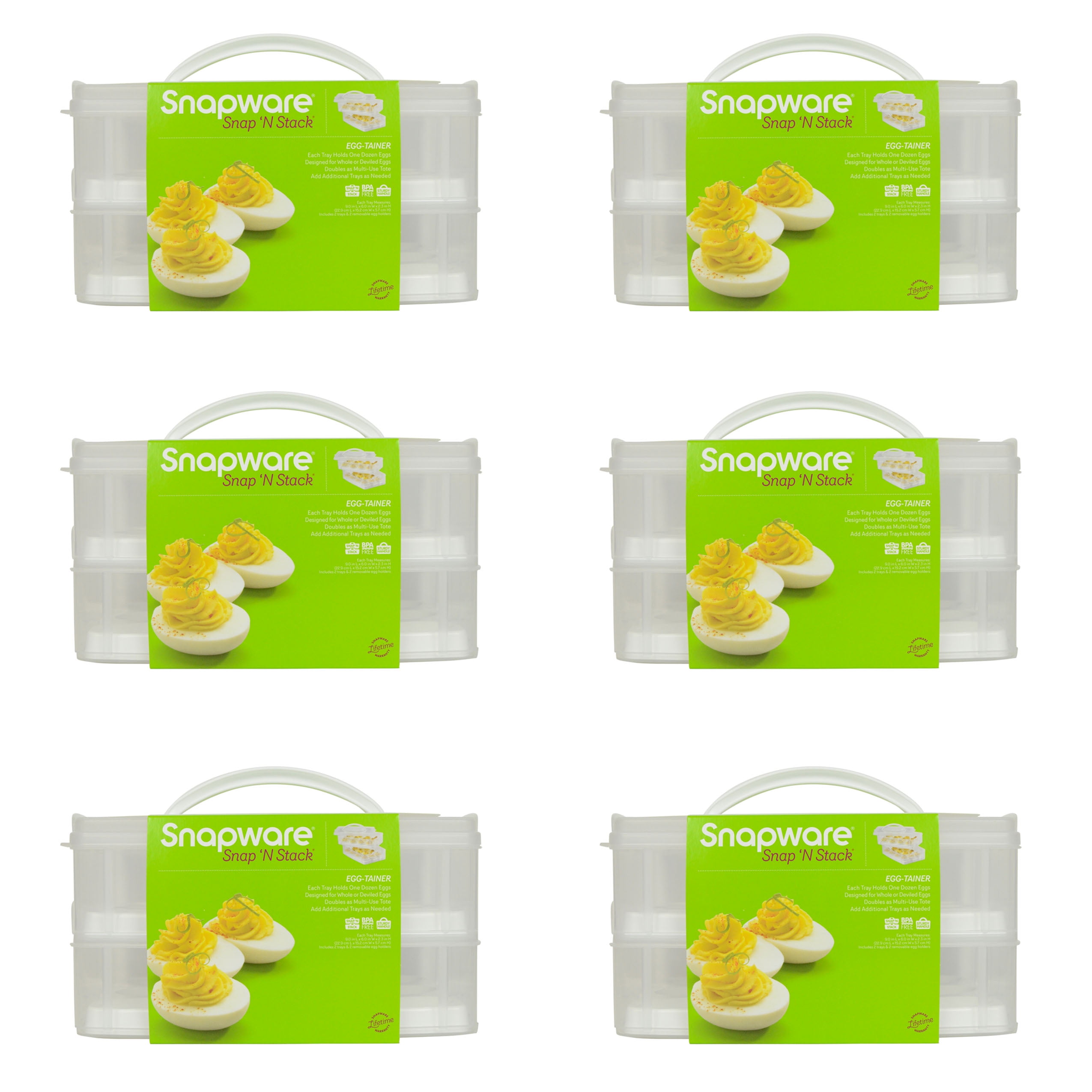 Snapware Plastic 2-Layer Snap 'N Stack Food Storage with Egg Holder ...