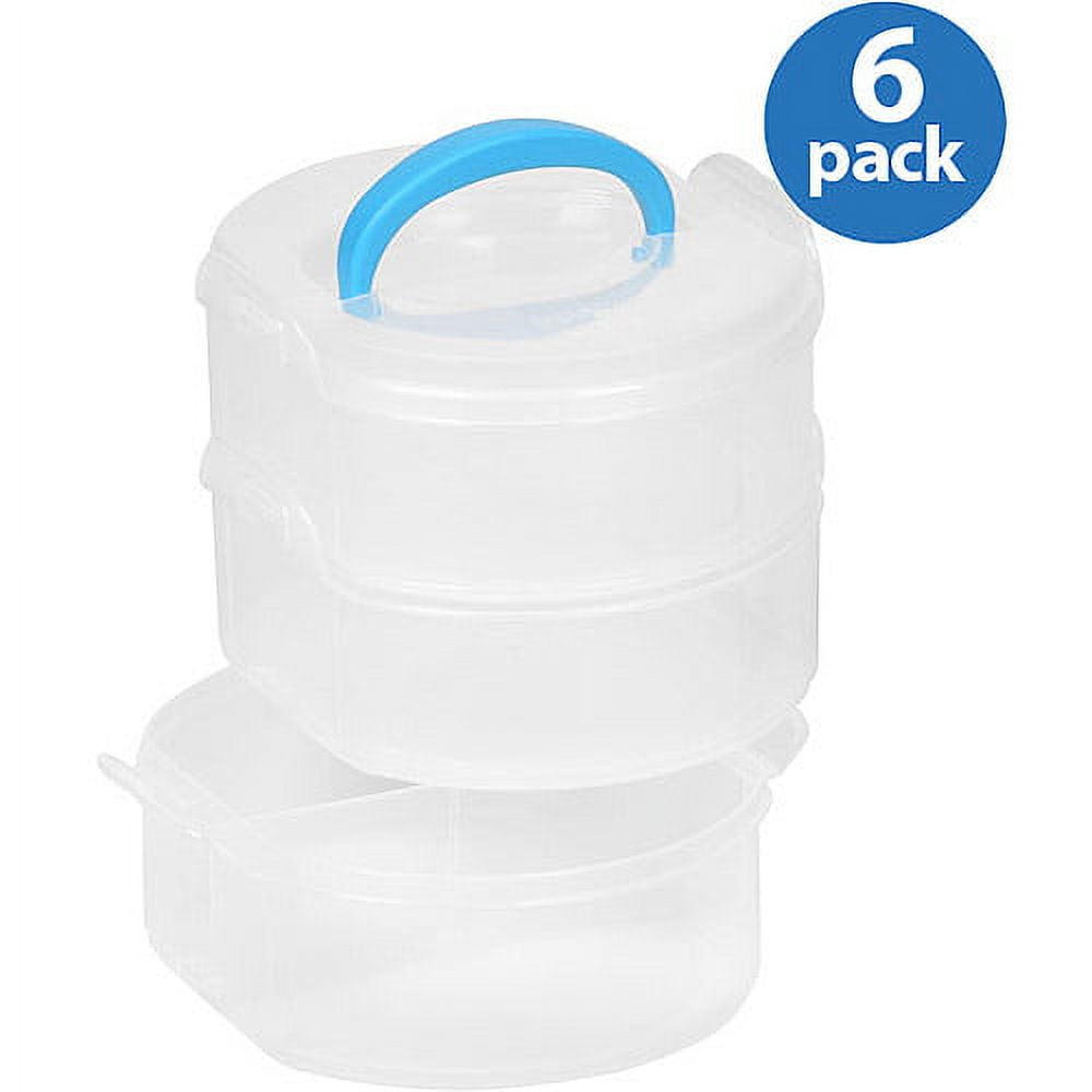 Snapware Snap'N'Stack Storage Unit, 6" x 2", Round, 2-Layer, Set of 6 ...