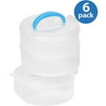 Snapware Snap'N'Stack Storage Unit, 6" x 2", Round, 2-Layer, Set of 6 ...