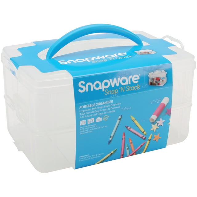 Snapware Snap 'n Stack Craft Organizer Medium Rectangle 2 Layers 5"X10 ...