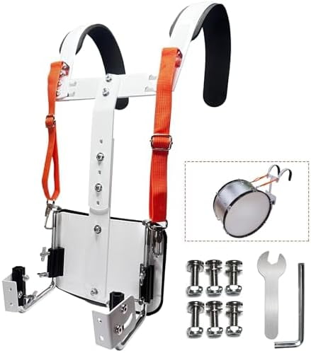 Snare Drum Carrier, Adjustable Marching Band Snare Drum Harness, White ...