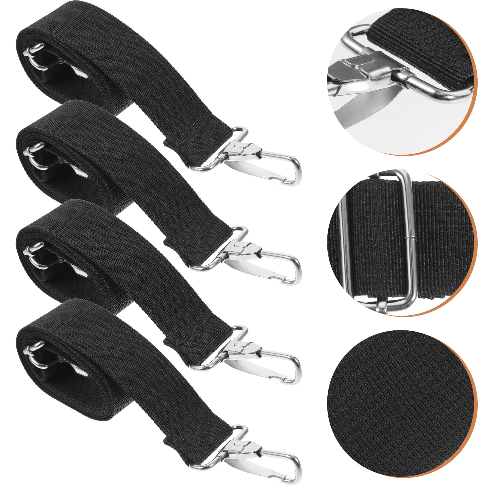 ETEREAUTY 4Pcs Black Snare Drum Strap Belt Replacement Soft Stay in ...