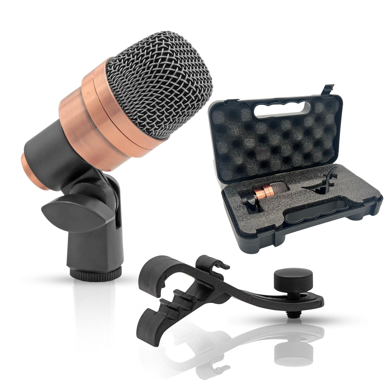 Snare Microphone Copper Finish XLR Wired Cardioid Uni Directional Tom ...