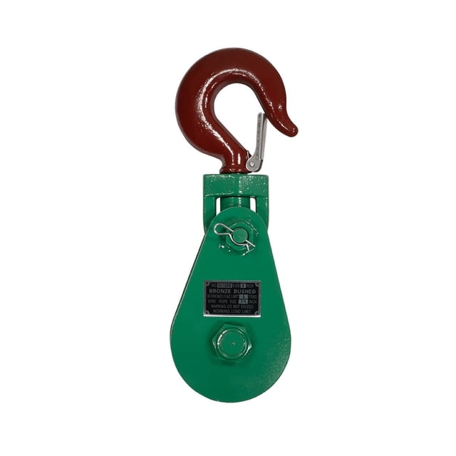 Snatch Block with Hook WLL 8 Ton 6" Sheave 3/4 Inch Wire Rope Wrecker ...
