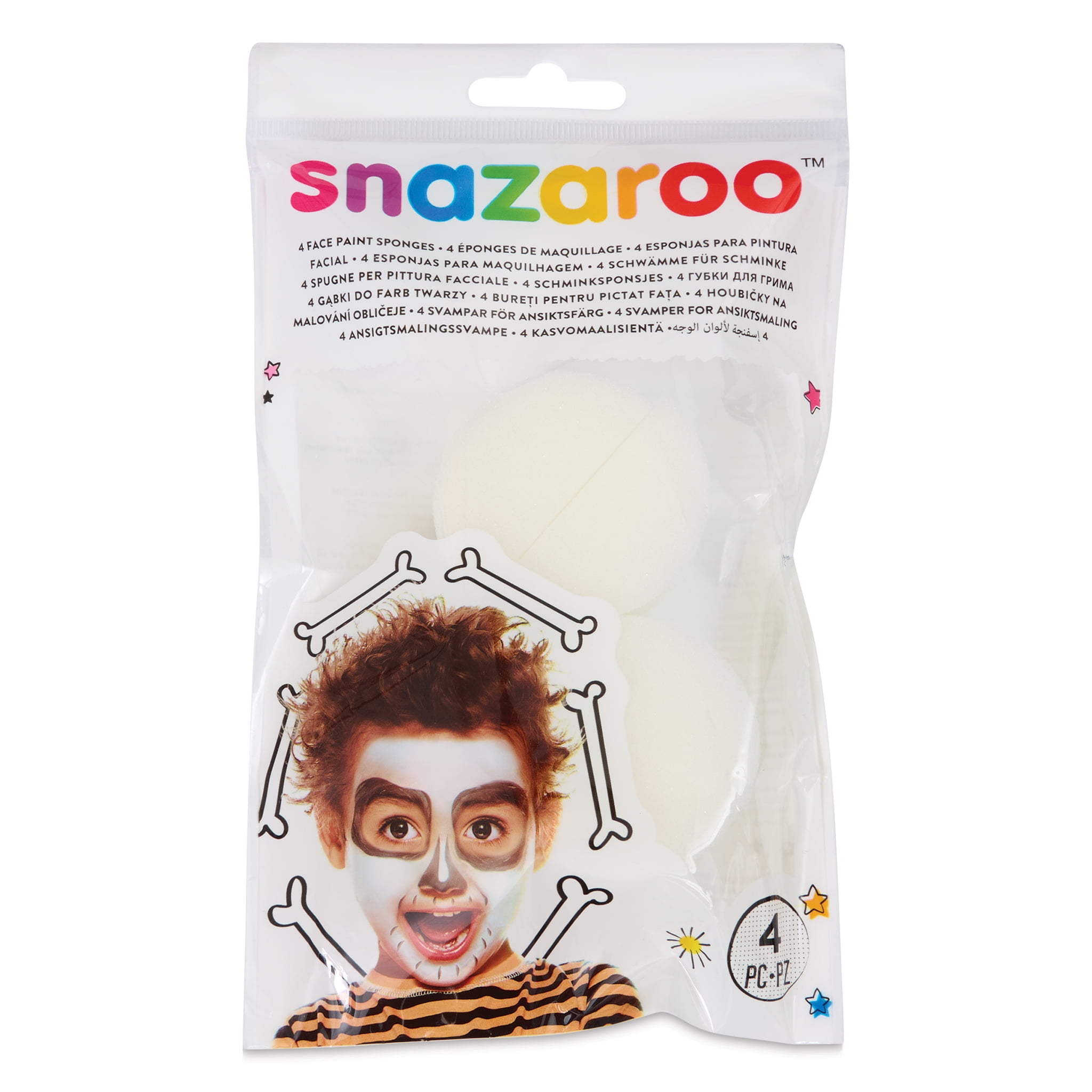 Snazaroo Face Paint Sponge Set - Semi Circle Sponges, Pkg of 4 ...