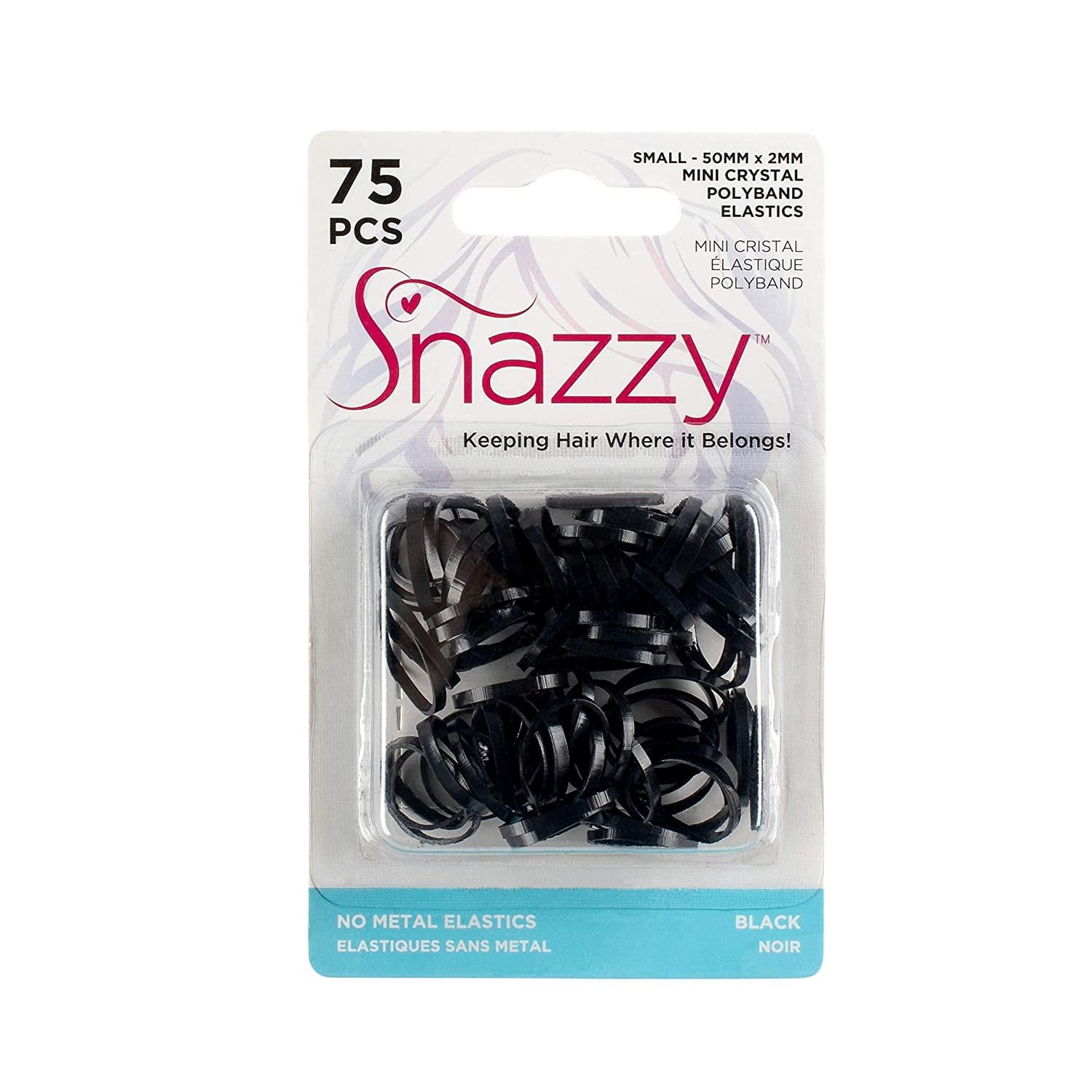 Snazzy Small Strong Black Ouchless Mini Polyband Rubber Elastics Bands ...