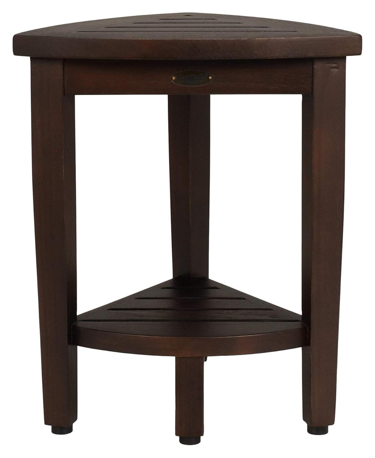Snazzy Corner Brown Waterproof Teak Wood Shower Bench Stool Seat Chair ...