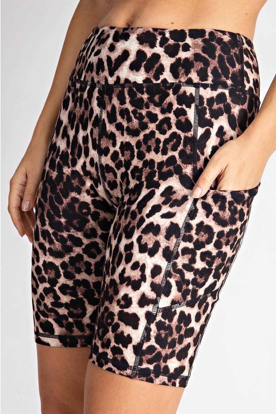 Snazzy Leopard Biker High-Rise Short 10” - Walmart.com
