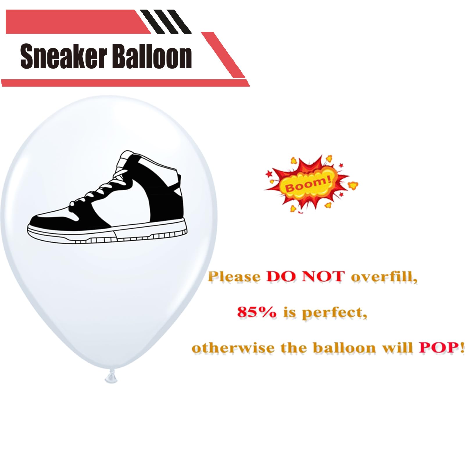 Sneaker Balloons Pack AJH3 of 30 Retro Basketball Shoe Sneaker Balloons ...