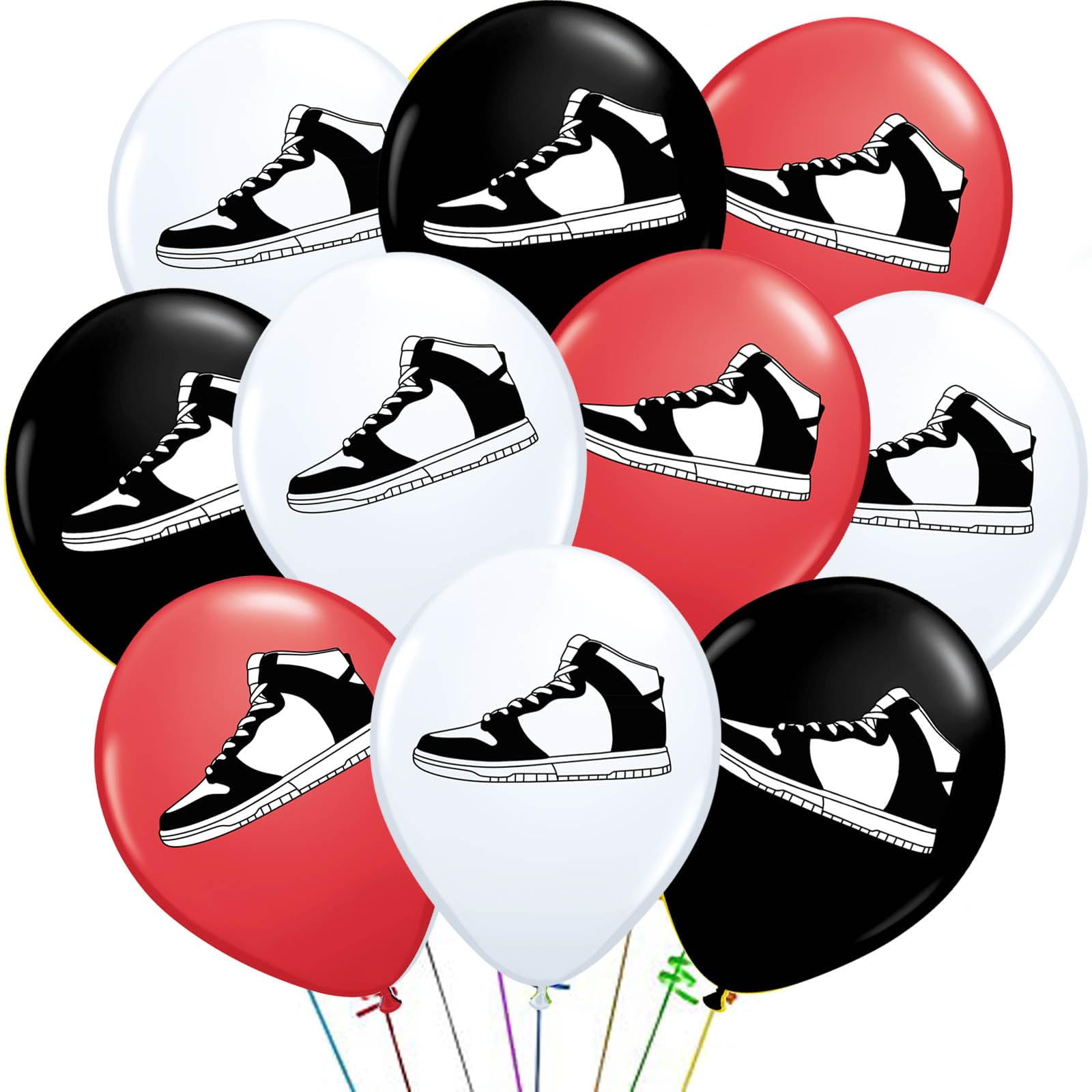 Sneaker Balloons Pack of STF9 30 Retro Basketball Shoe Sneaker Balloons ...
