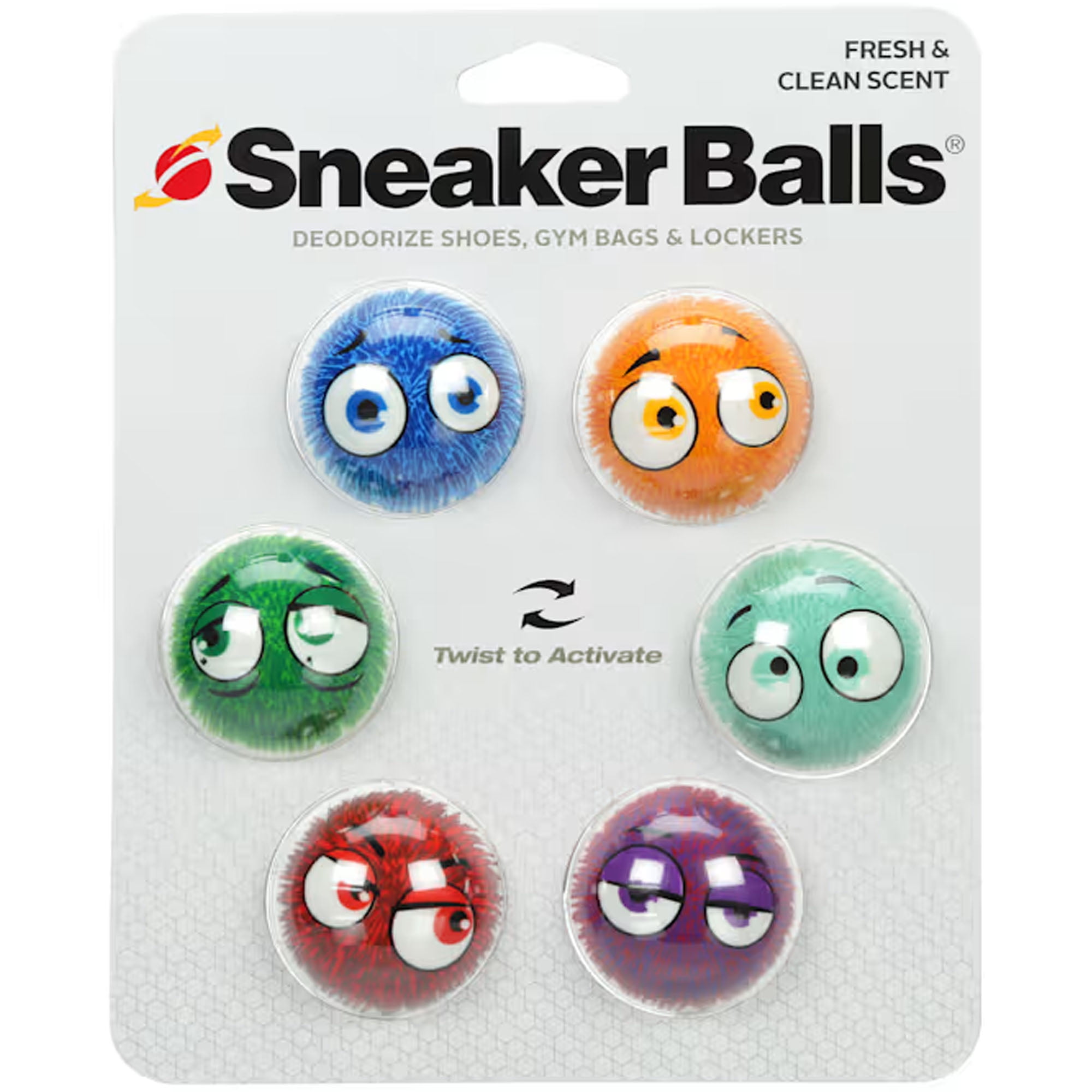 Sneaker Balls Fresh Scented Shoe Freshener, Monsters, 6 Pack - Walmart.com