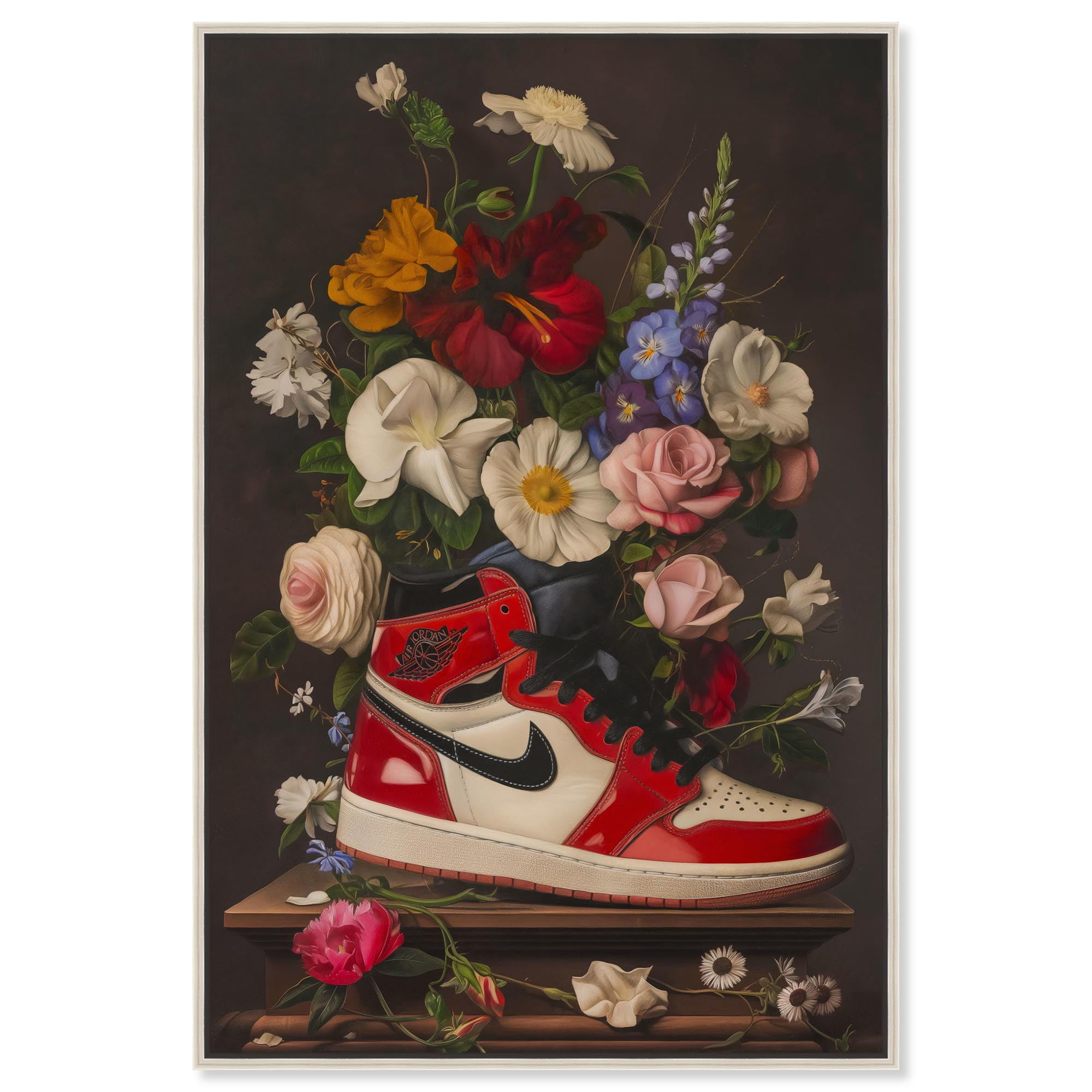 Sneaker Bouquet II Canvas Modern Sneaker Art by Art Remedy, Silver ...