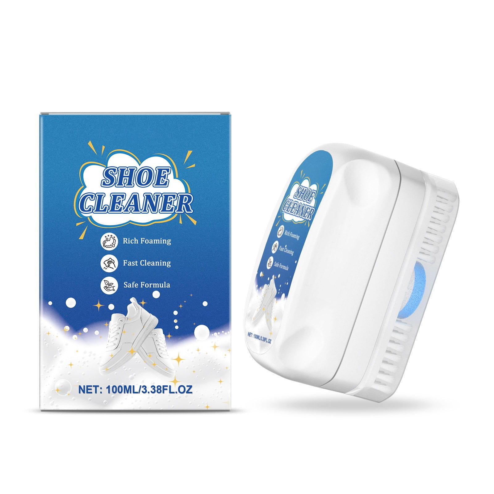 Sneaker Cleaner, 3.38oz Shoe Cleaner for Rubber, Canvas and Leather ...