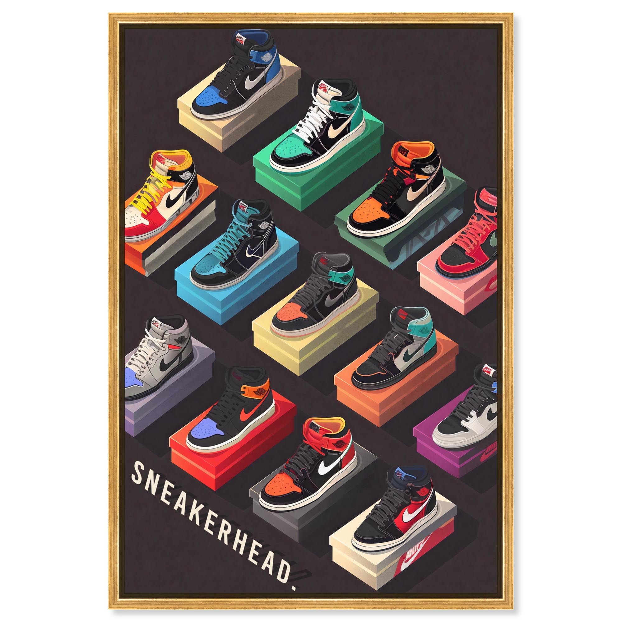 Sneaker Collection Dreams Canvas Sneakerhead Posters by Art Remedy ...