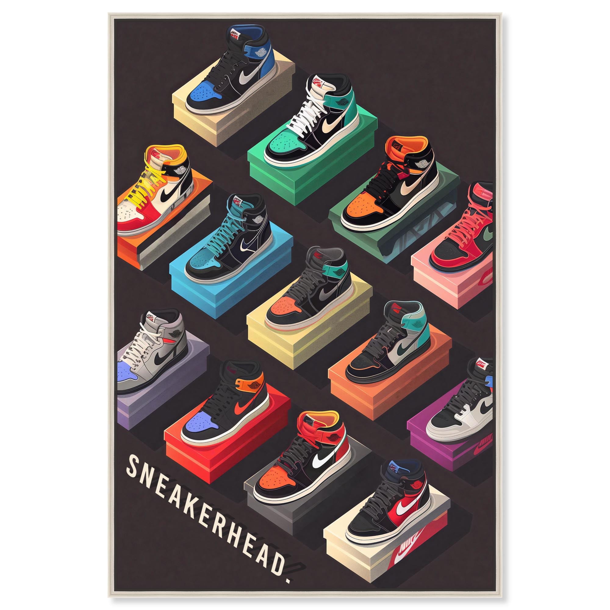 Sneaker Collection Dreams Canvas Sneakerhead Posters by Art Remedy ...