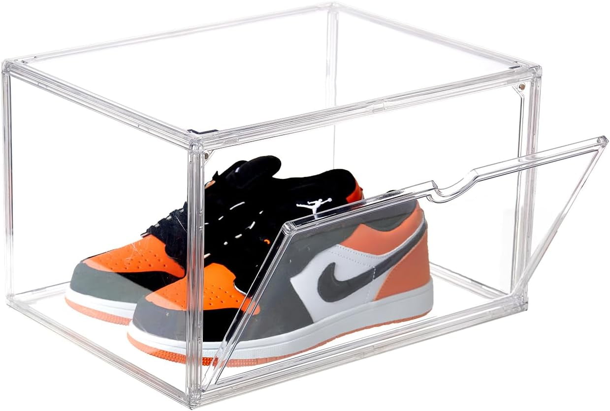 Sneaker Shoe Display Case,Shoe Box with Clear Magnetic Door,Thicken ...