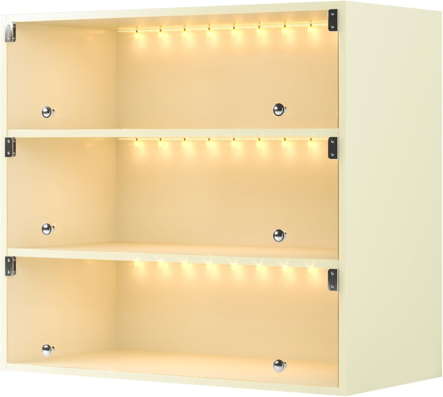 Sneaker Storage with LED Lights for Up to 9 Pairs of Shoes, Three ...