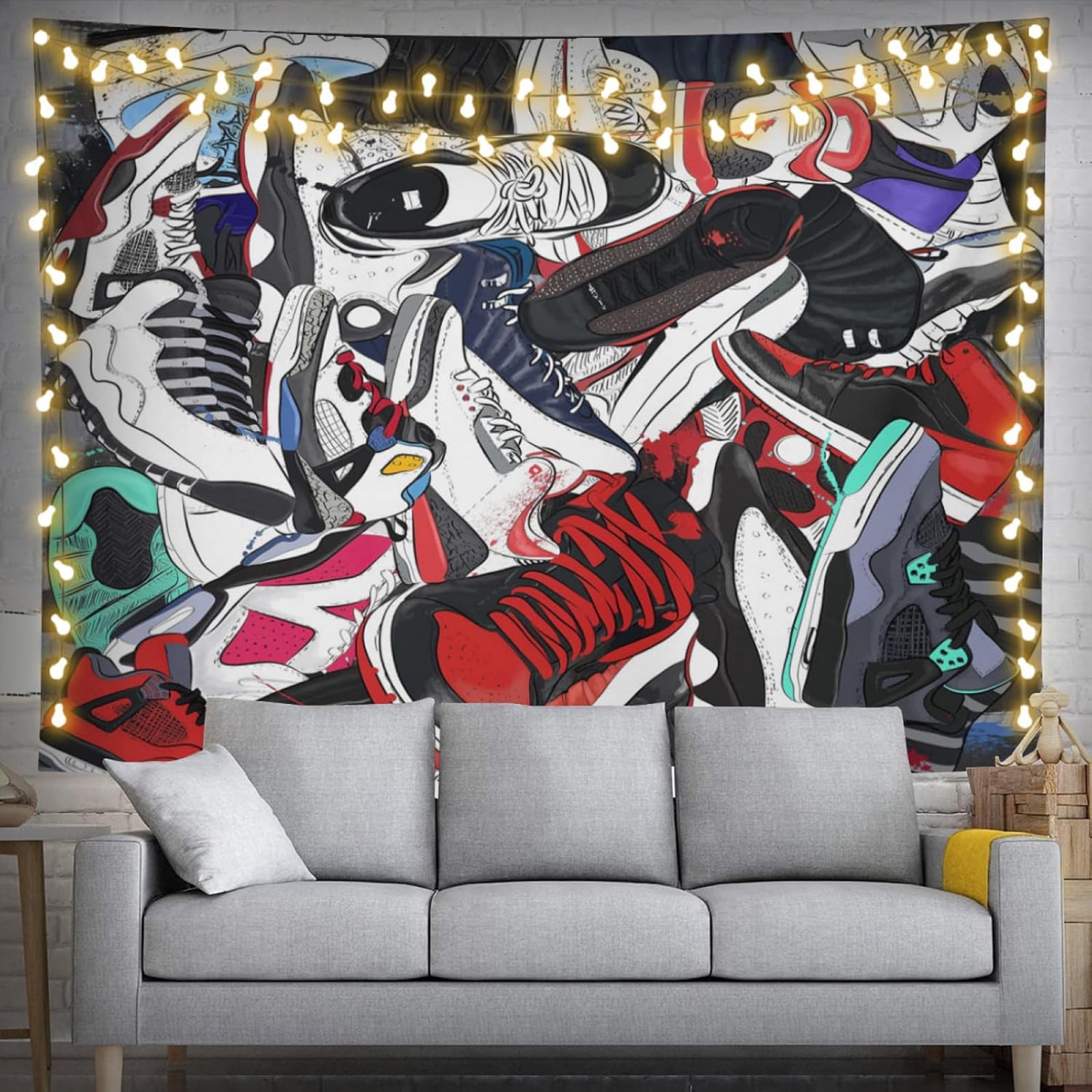 Sneaker Tapestry for Bedroom, Sneakerhead ball Backdrop Birthday Party ...