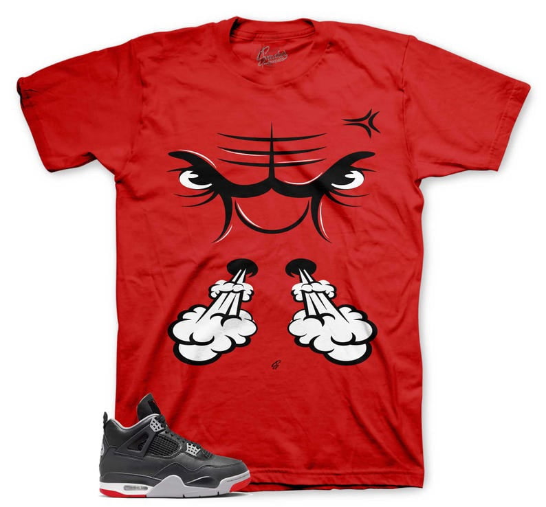 Sneaker Tees To Match Retro 4 Bred - Raging Face Shirt - Walmart.com