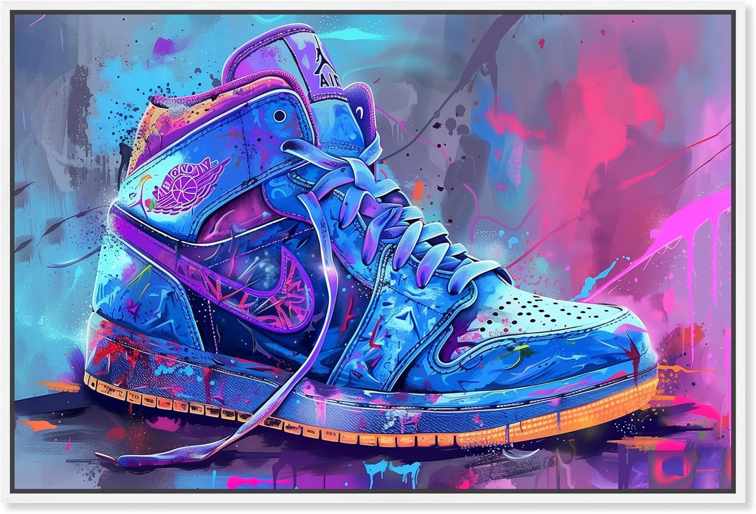 Sneaker Urban Style Canvas Wall Art Poster For Living Room Bedroom Home ...