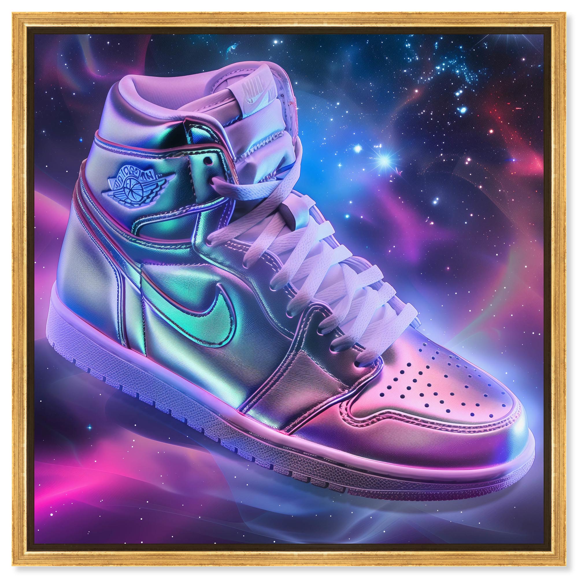 Sneaker in the Sparkling Galaxy Canvas Girl Sneaker Prints by Art ...