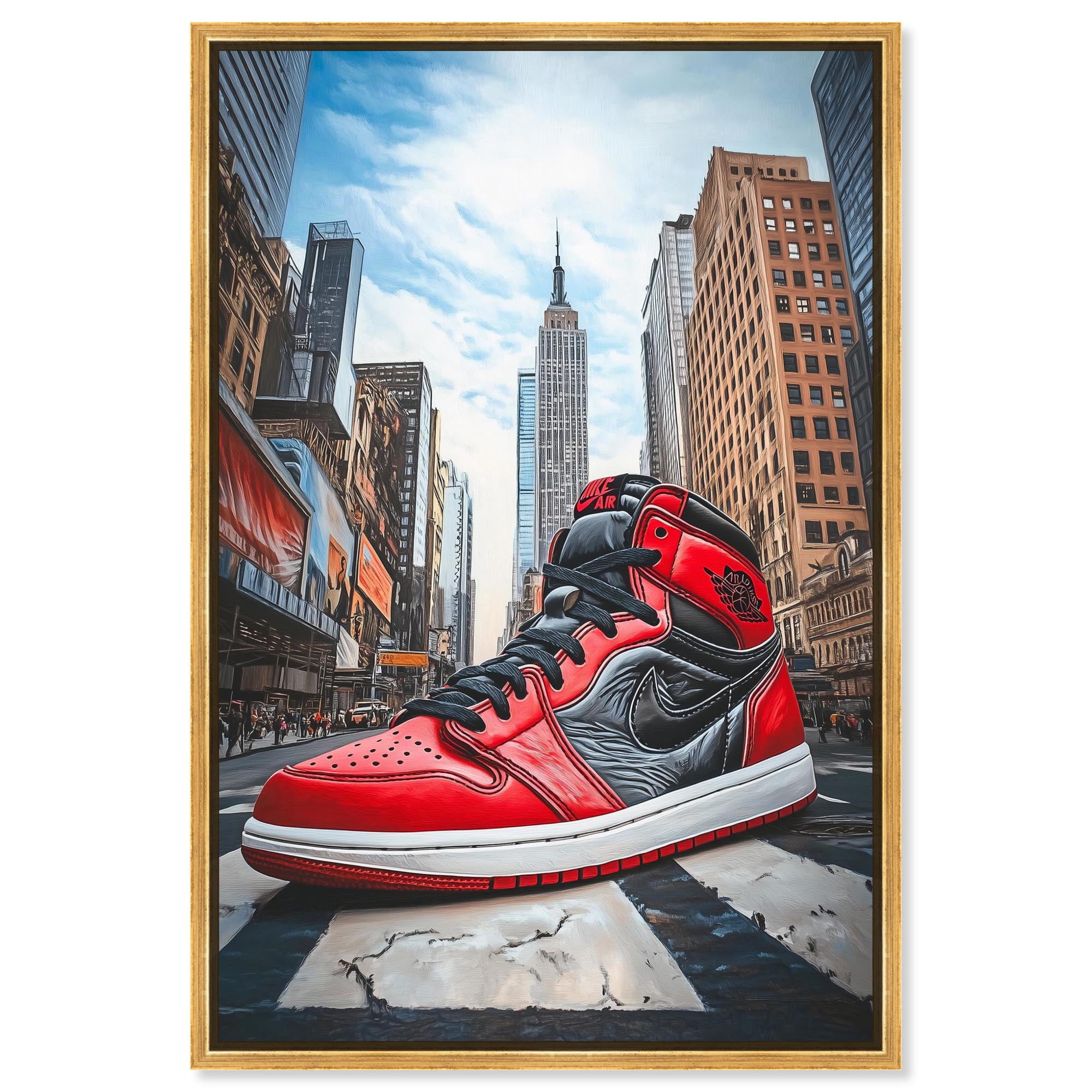 Sneaker of New York Canvas Sneakerhead Posters by Art Remedy, Gold ...