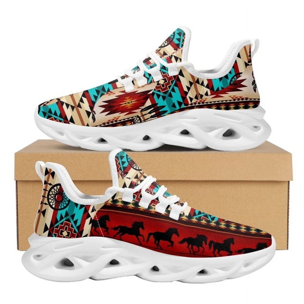 Sneakers American Ethnic Tribal Aztec Printed Non-slip Outdoor Platform ...